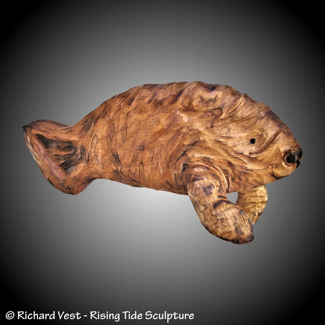 Manatee Version 1 Wall Carving - Etsy