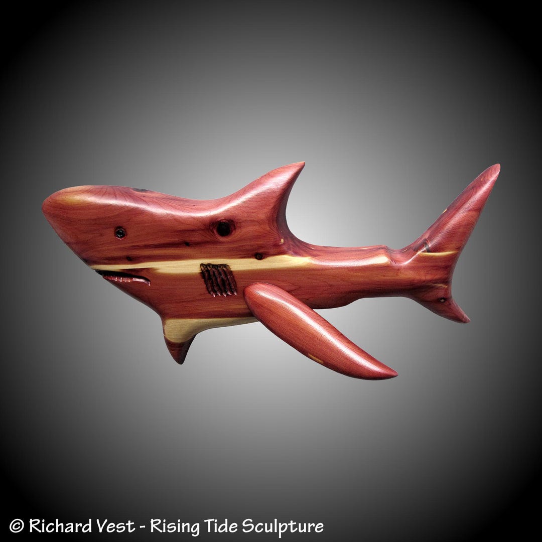Great White Shark Wall Carving - Etsy