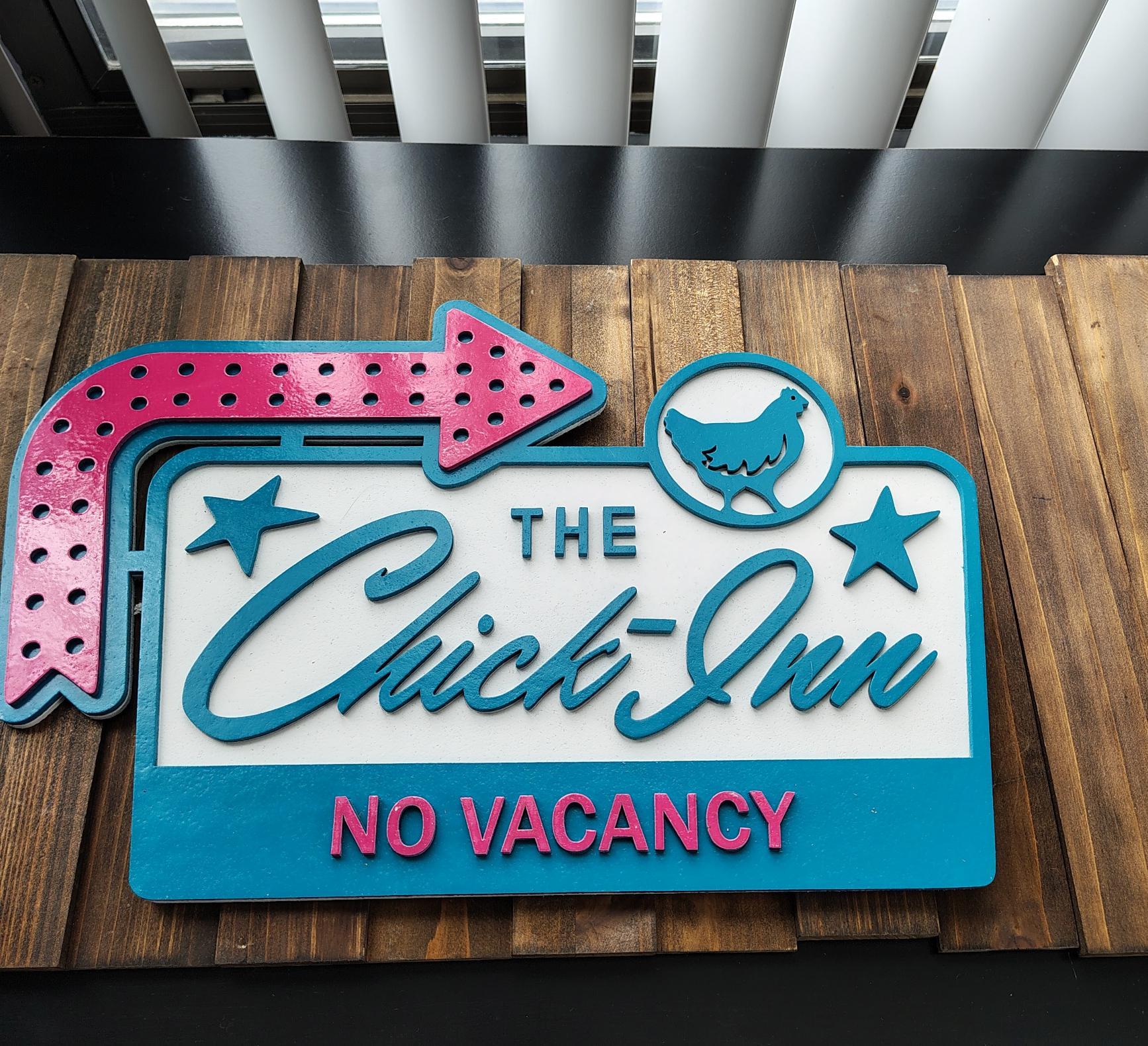 Retro Chick Inn Chicken Wall Sign Motel Mid-century - Etsy