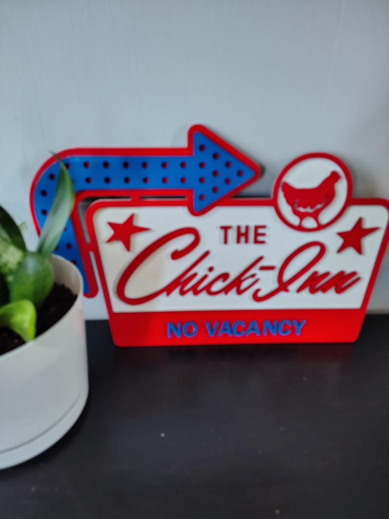 Retro Chick Inn Chicken Wall Sign Motel Mid-century - Etsy