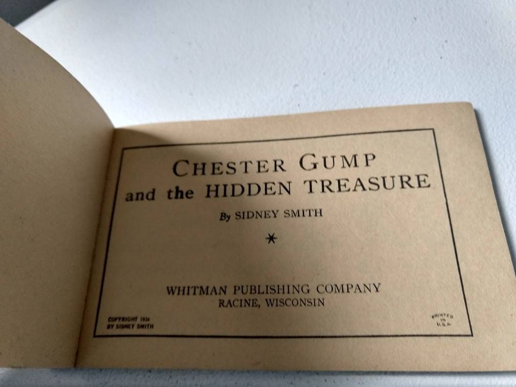 Chester Gump Finds the Hidden Treasure. by Sidney Smith 1934 Whitman ...