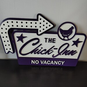 Retro Chick Inn Chicken Wall Sign Motel Mid-century - Etsy