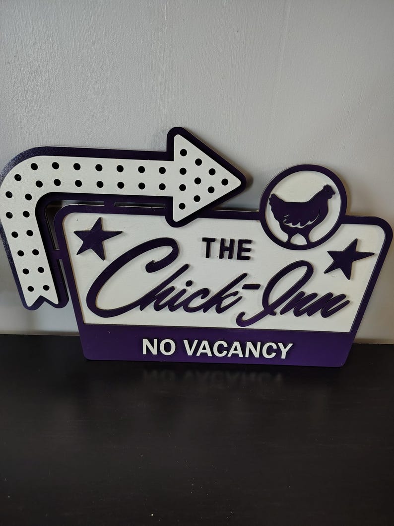 Retro Chick Inn Chicken Wall Sign Motel Mid-century - Etsy