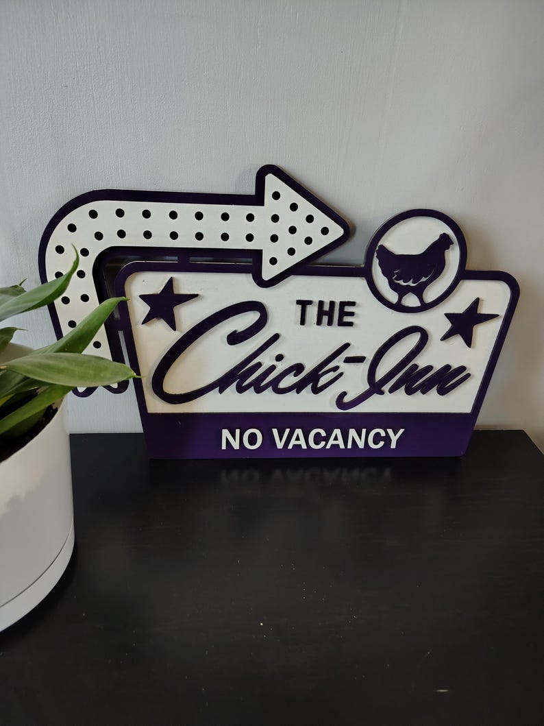 Retro Chick Inn Chicken Wall Sign Motel Mid-century - Etsy