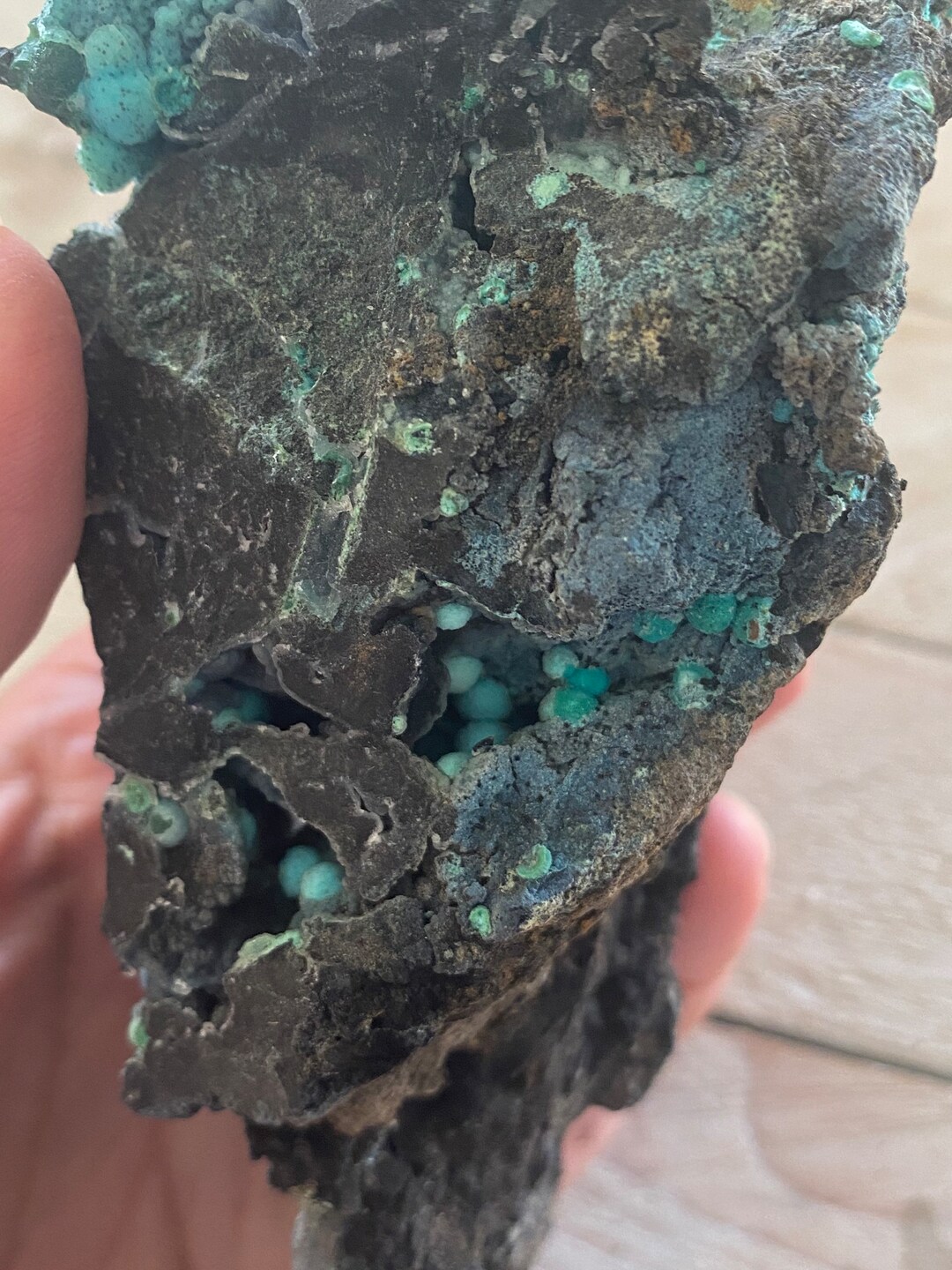 Large Botryoidal Chrysocolla Specimen From Planet Mine, AZ Box J - Etsy