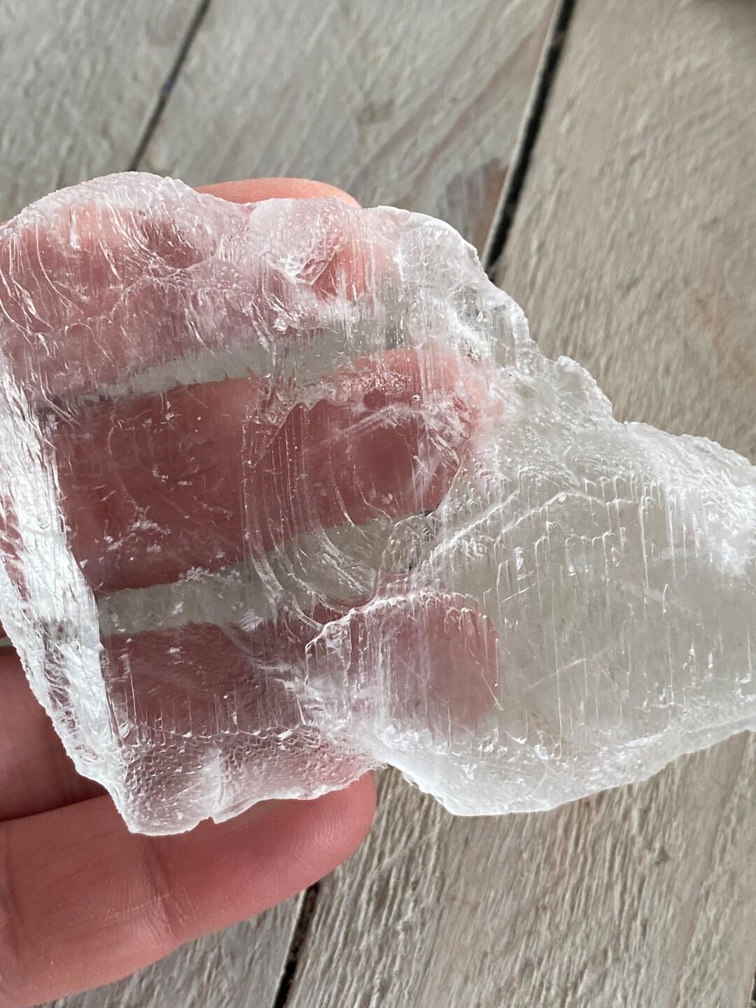 Clear Etched Selenite Shard: Divine Light Stone (3") - Etsy