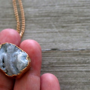 Rainbow Aura Crystal Chalcedony Necklace. Angelic Opal Aura Rainbow ...