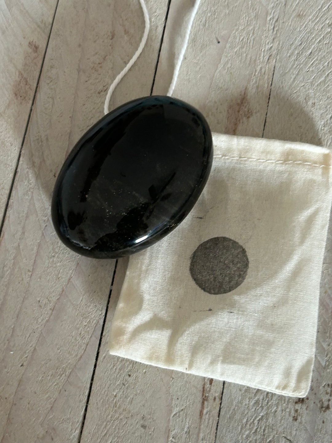 Void of Course Moon Obsidian Palm Stone Large Black Obsidian Scrying ...