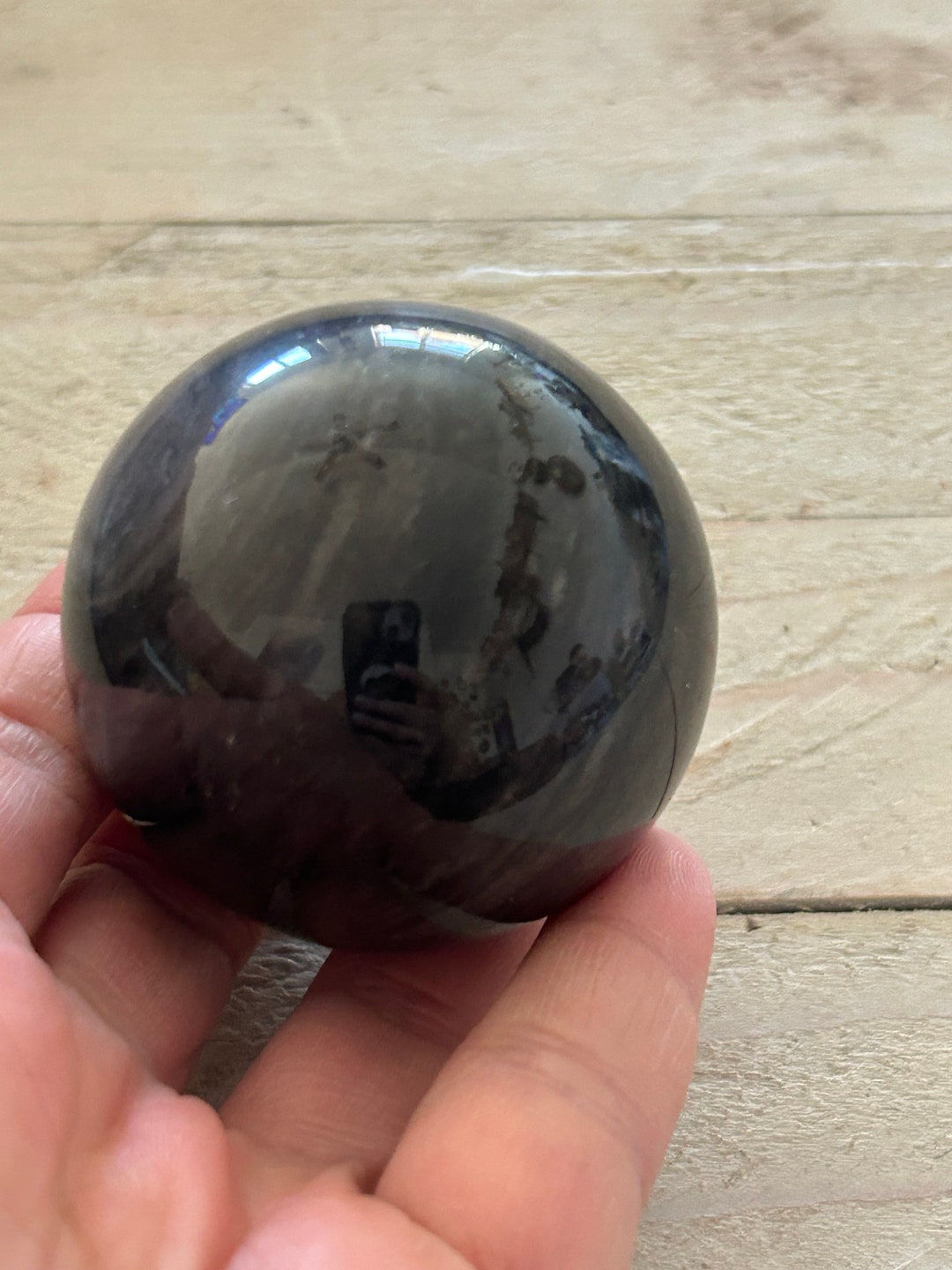 2.24” Silver Sheen Obsidian Orb Silver Sheen Obsidian Sphere Box 20 ...
