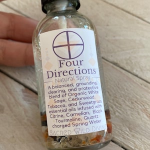 Four Directions Natural Organic Essential Oil Spray - Cedar, Sage ...