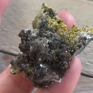 Rare Green Mimetite Cluster With Clear Calcite GREEN MIMETITE From ...