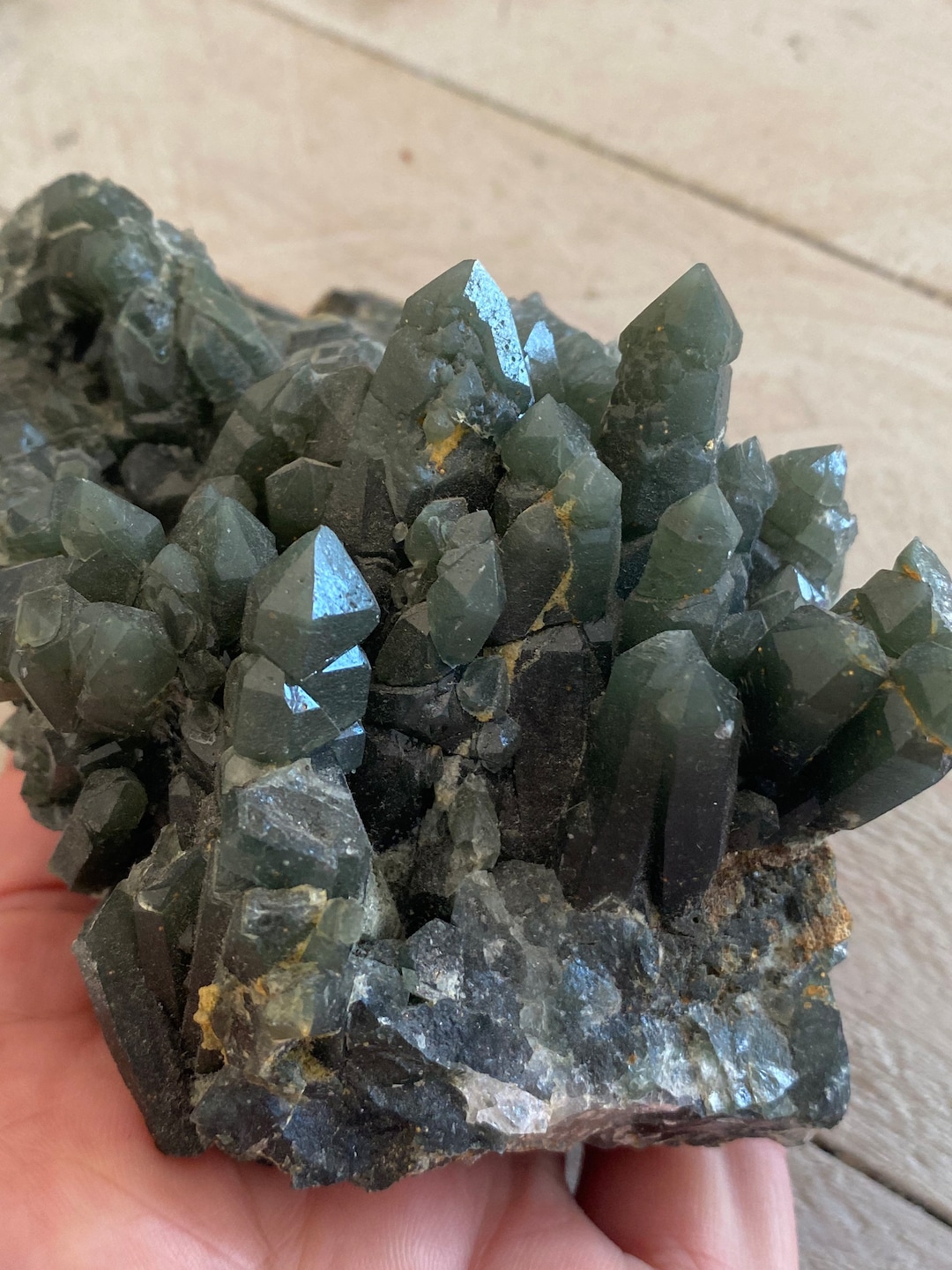RARE Hedenbergite Prase Quartz From Inner Mongolia Green Prase Green ...