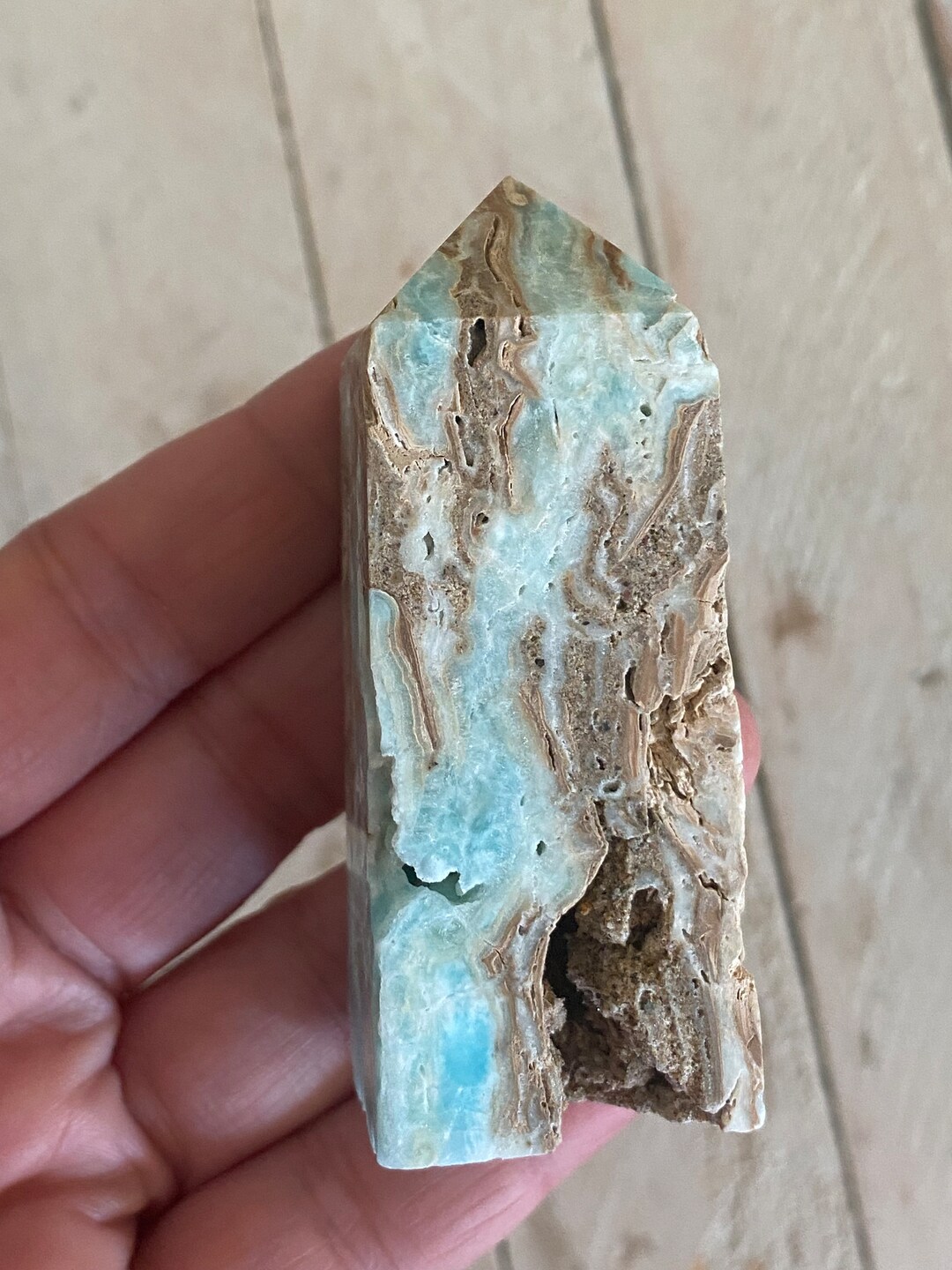 Hemimorphite Tower Blue Hemimorphite Tower Crystal Point Crystal Tower ...