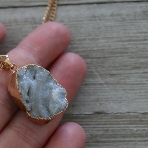 Rainbow Aura Crystal Chalcedony Necklace. Angelic Opal Aura Rainbow ...