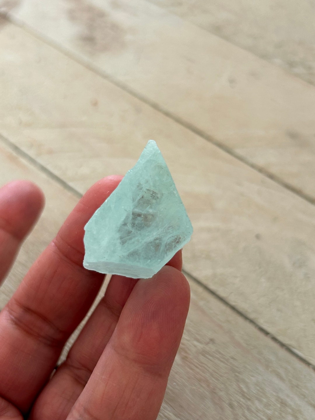 Raw Aquamarine Shard Blue Stone Throat Chakra Water Element Stone Box ...