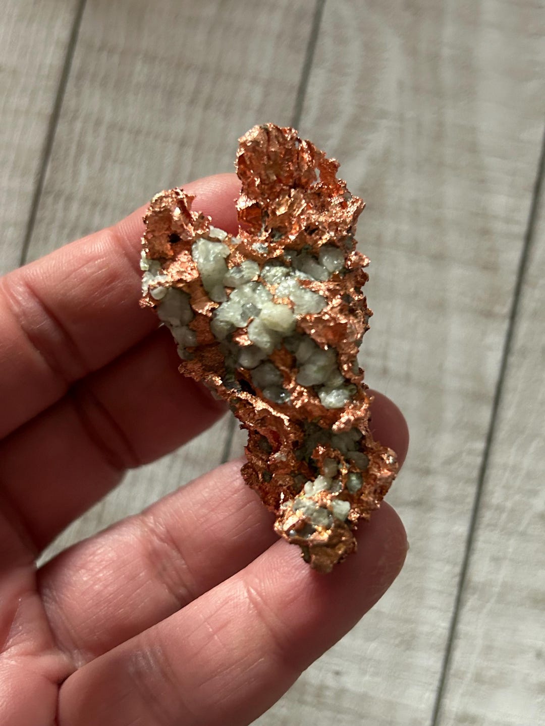 Copper With Quartz Specimen From Keweenaw County - Etsy