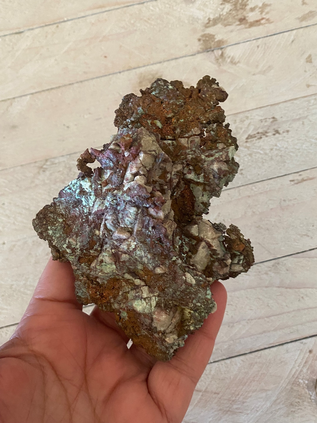 Rare Copper Specimen Large Ray Mine Copper Plate Chrysocolla - Etsy