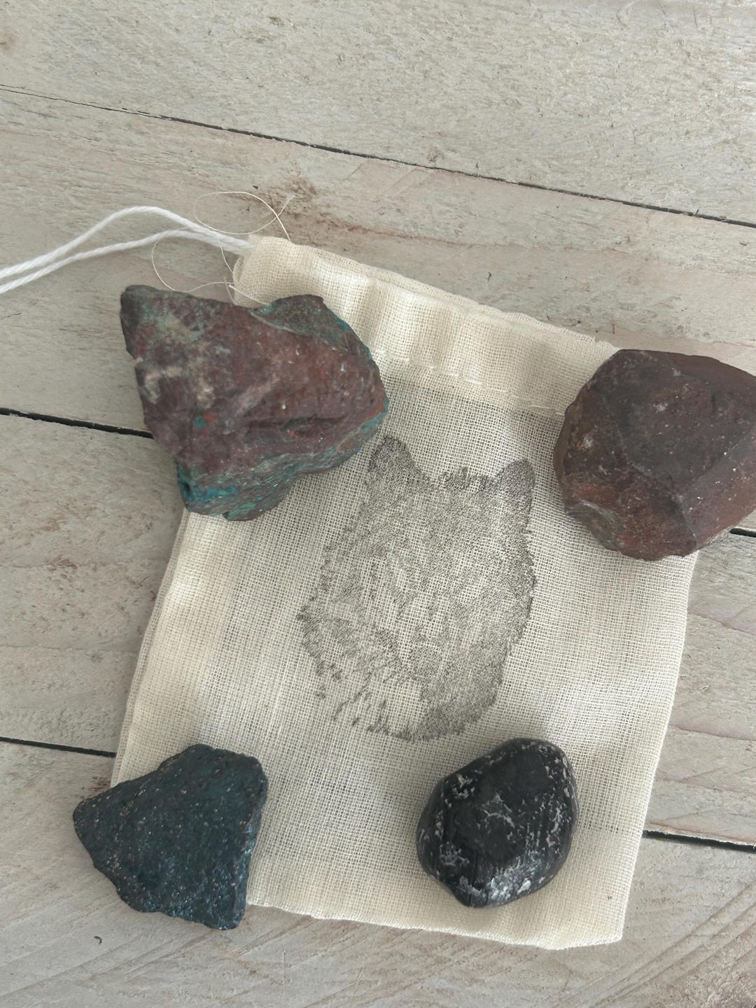 Wolf Totem Crystal Set Wolf Spirit Guide - Hematite Smoky Quartz ...