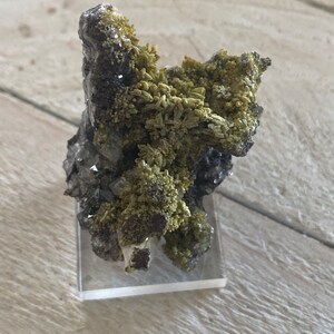 Rare Green Mimetite Cluster With Clear Calcite GREEN MIMETITE From ...