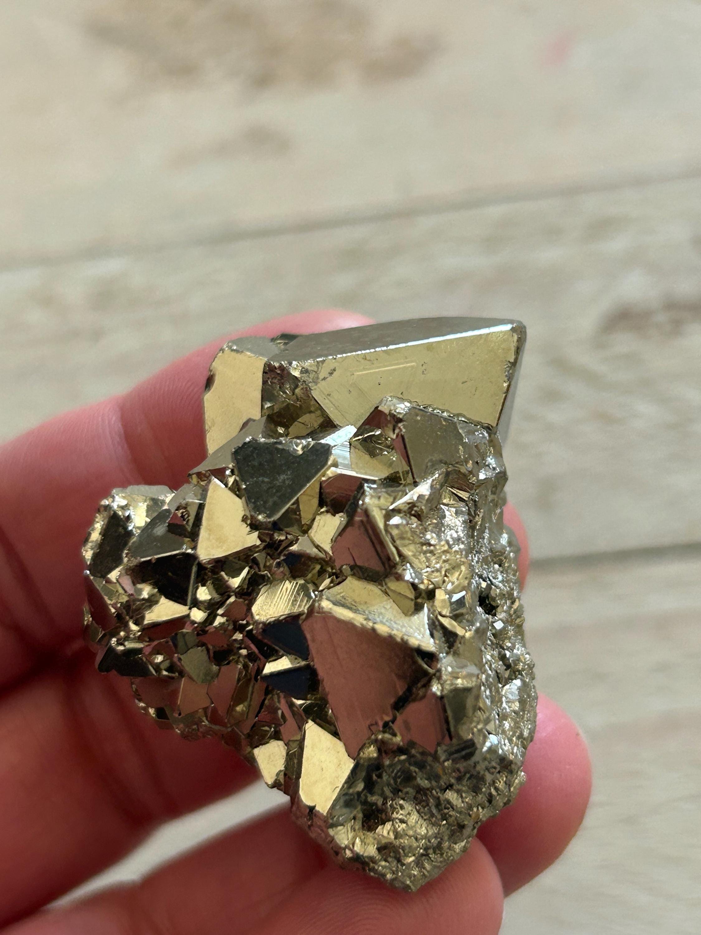 Octahedral Peruvian Pyrite: Rare Pyramidal Formation - Etsy