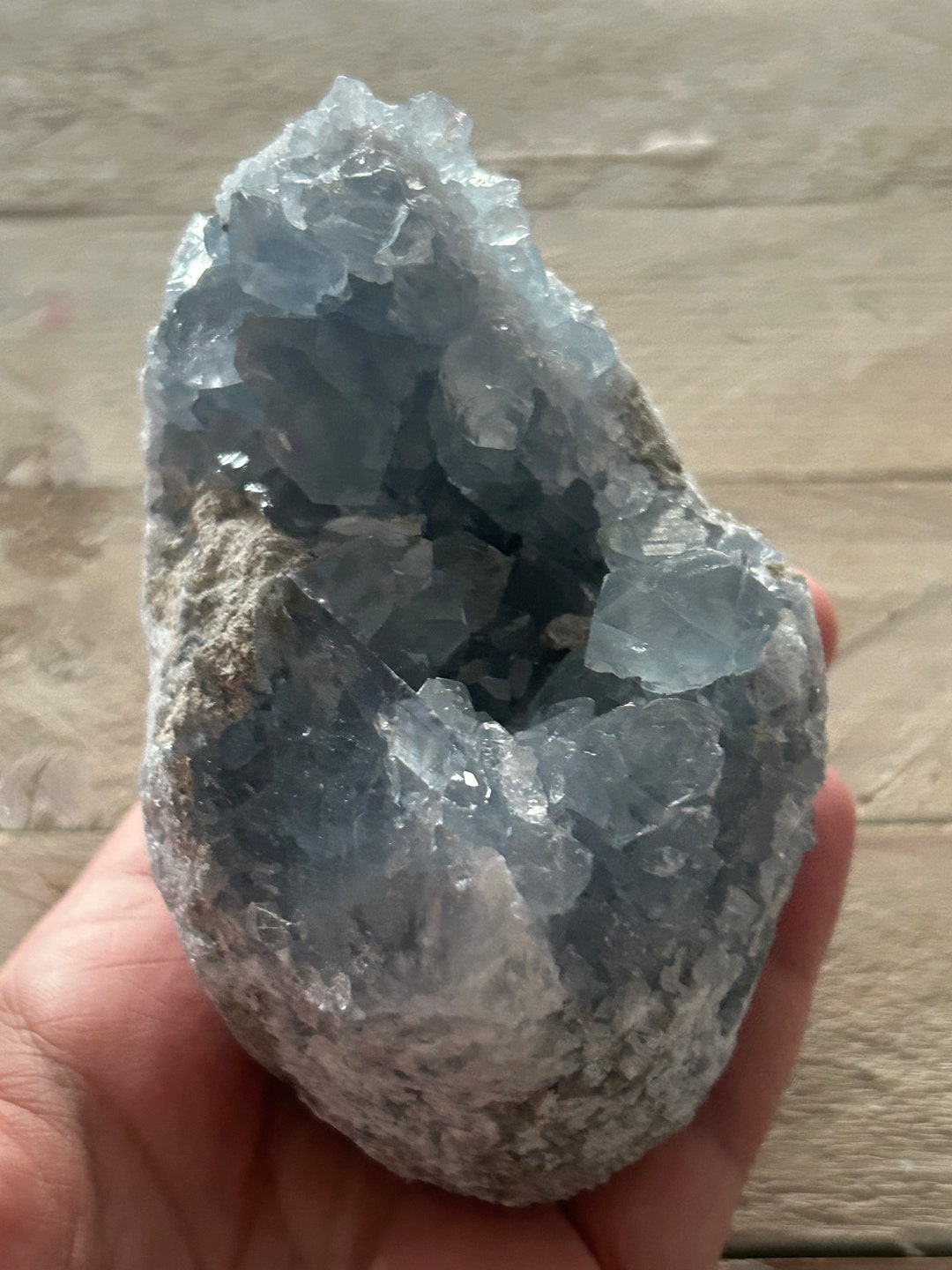 Large Celestite Gemmy Celesite Light Blue Crystal Angelic Stone Throat ...