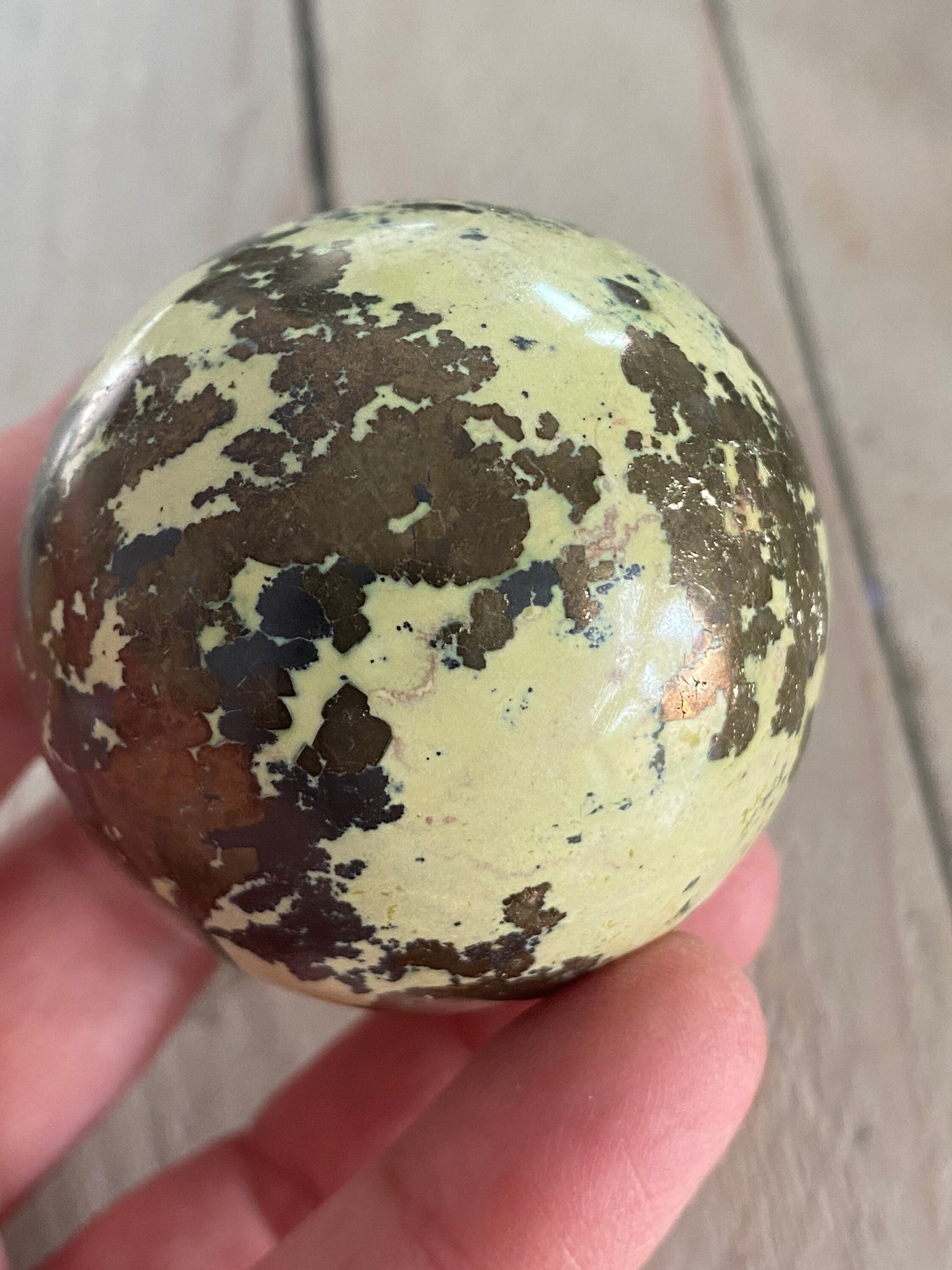 Peruvian Serpentine With Pyrite Orb and Stand Serpentine - Etsy