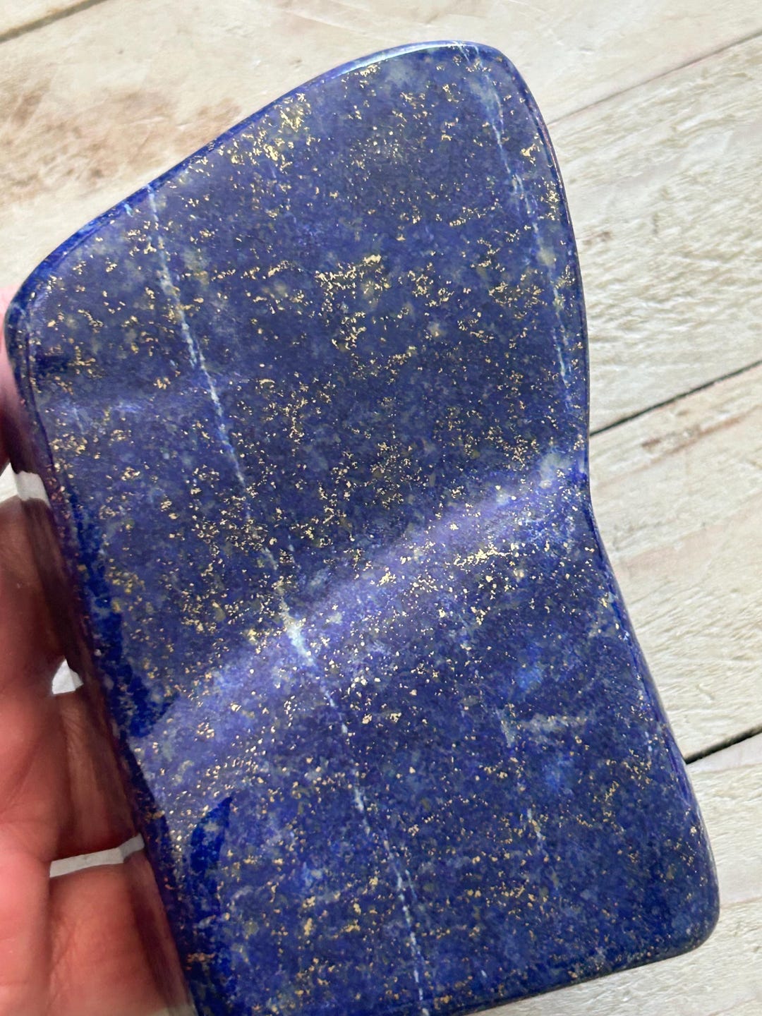 Deep Blue Lapis Lazuli With Pyrite Sparkly Freeform Lapis Lazuli ...