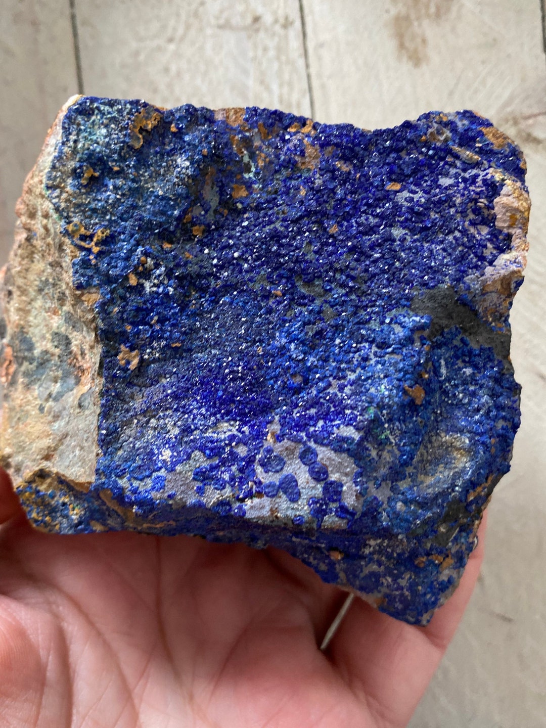 Large Azurite Specimen Electric Blue Azurite on Matrix Box P* - Etsy