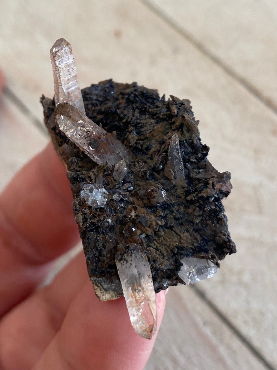 Micro Quartz on Goethite From Santa Eulalia Quartz and Goethite Small ...