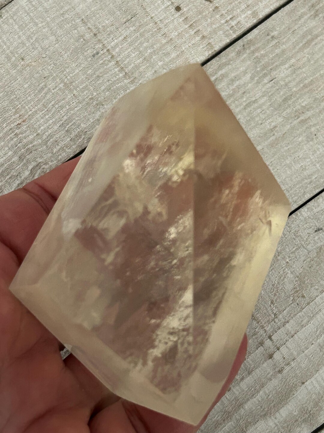 Polished Honey Calcite Freeform: Optical Icelandic Spar Crystal - Etsy