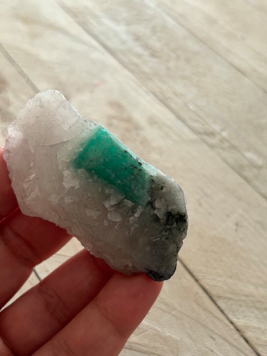 Rare Green Emerald With Galena in Quartz Matrix - Brazil - Etsy