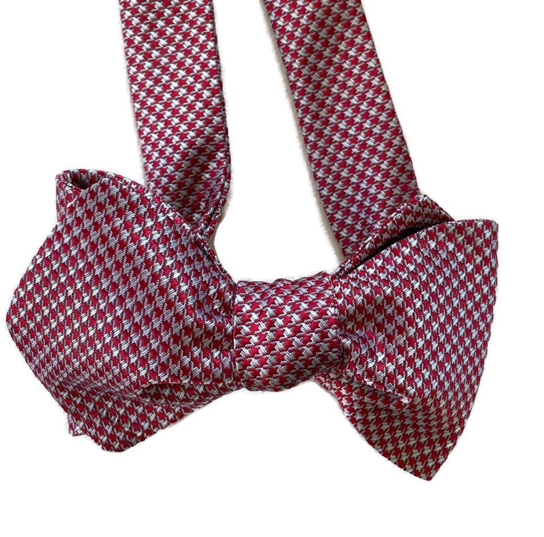 Men's Silk Bow Tie - Classic - One--of-a-kind, Handcrafted - Self-tie ...