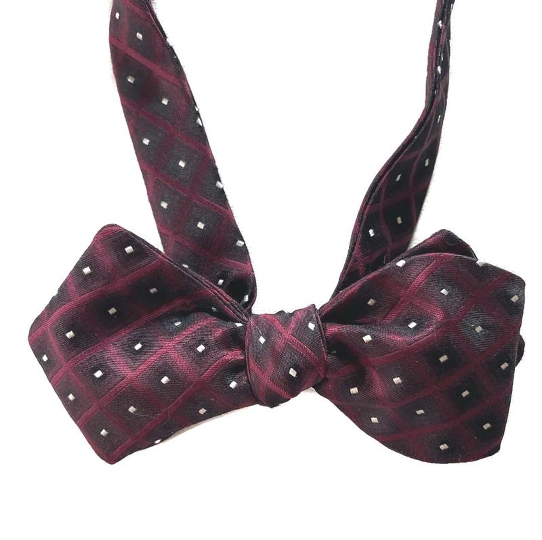Handcrafted Silk Bow Tie - Busness Class - One-of-a-kind - Self-tie or ...