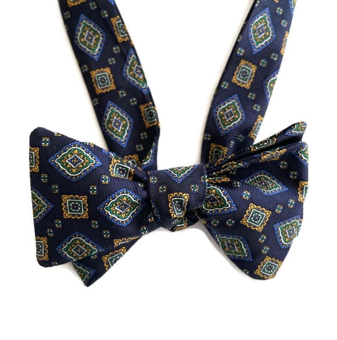 Handcrafted Silk Bow Tie - Tradition - One-of-a-kind - Pre-tied or Self ...