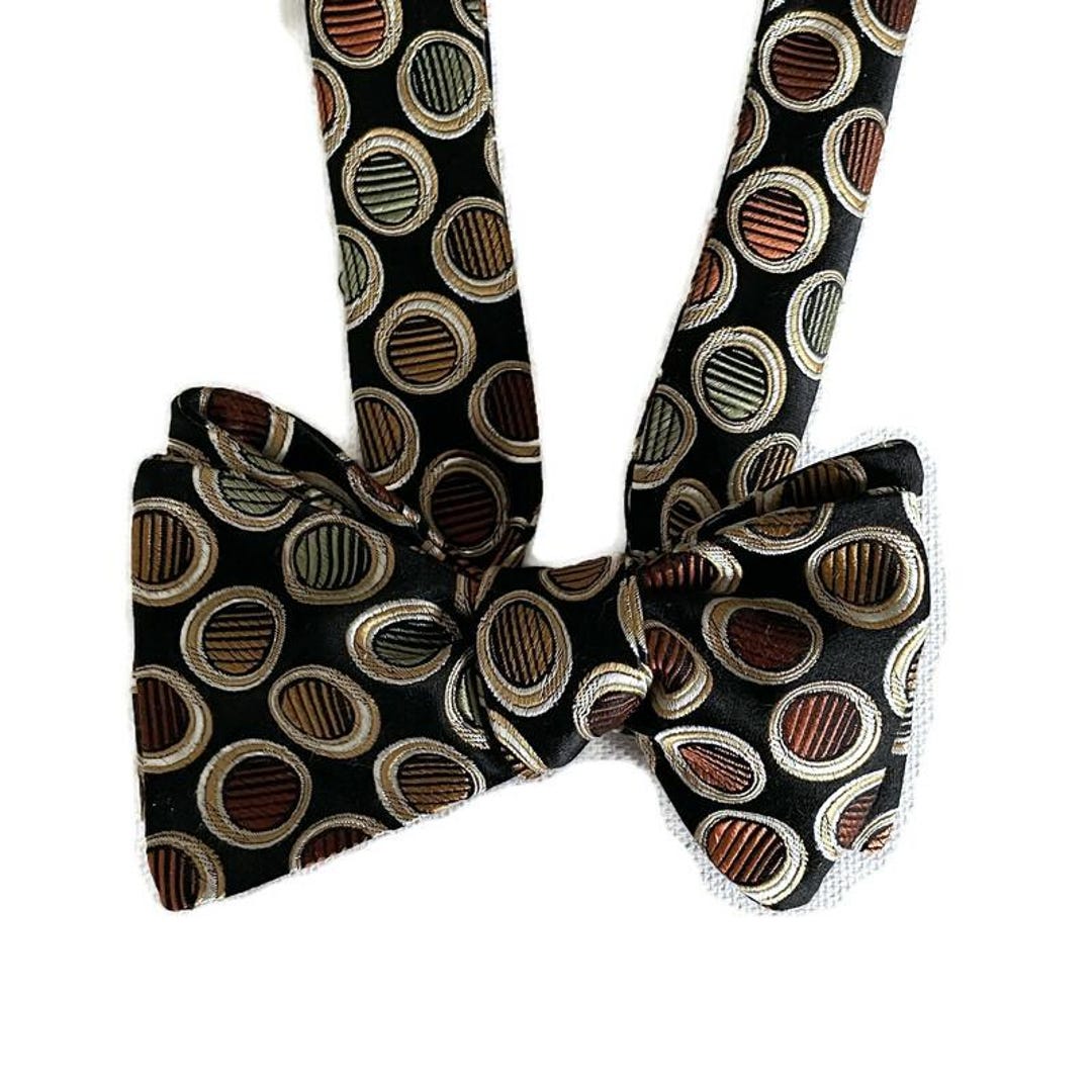 Silk Bow Tie Roundabout One-of-a-kind, Handcrafted Pre-tied or Self-tie ...