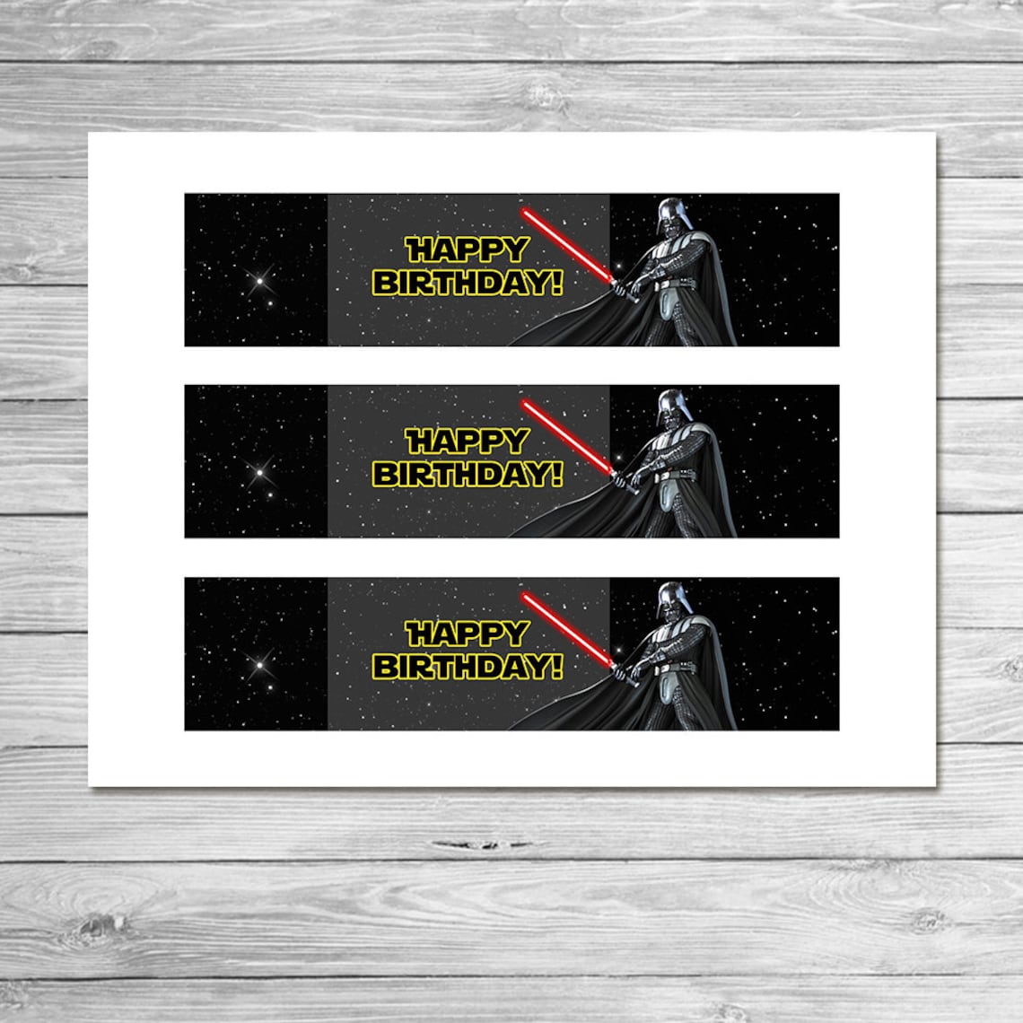 Star Wars Drink Label Darth Vadar - Star Wars Water Bottle Labels ...