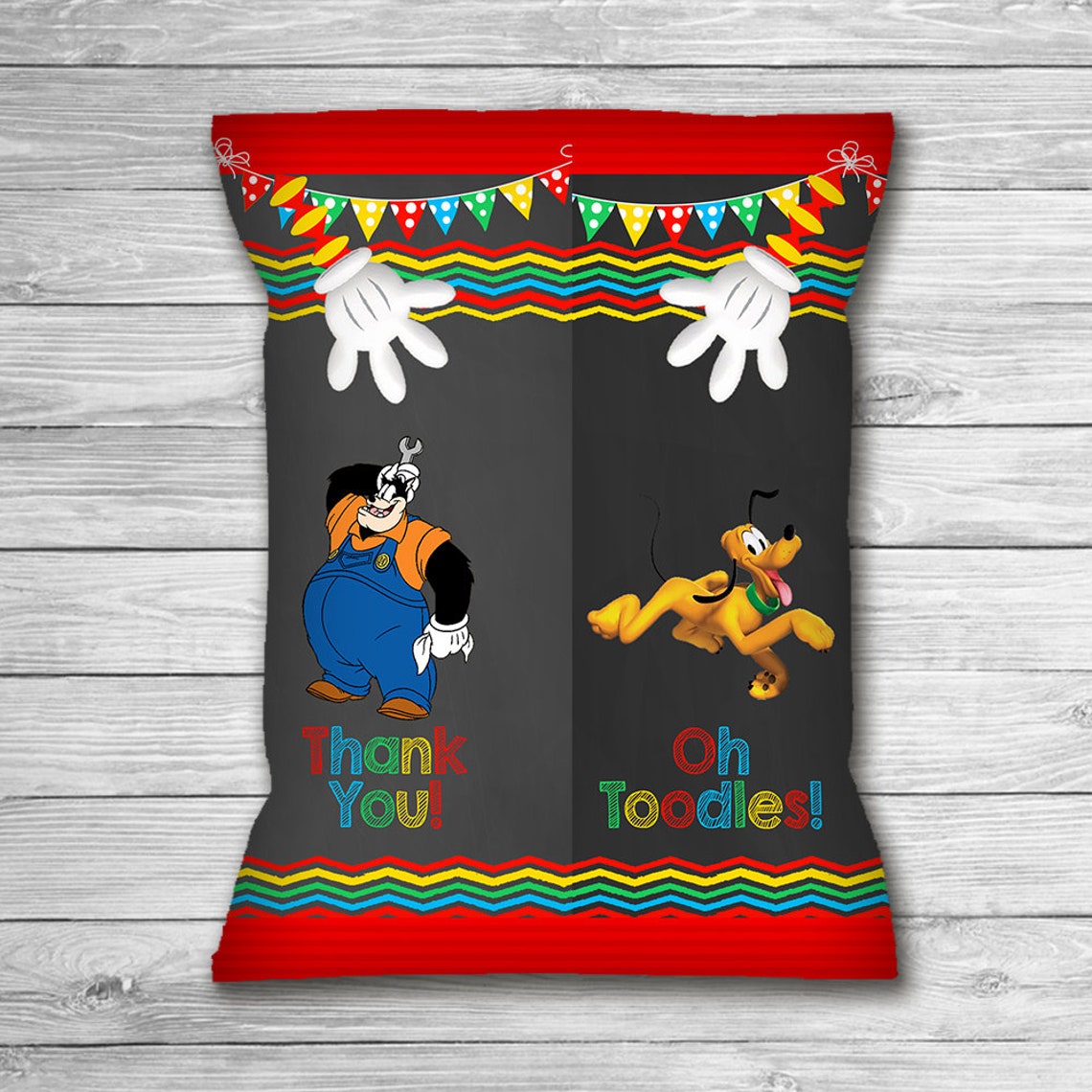 Mickey Mouse Clubhouse Chip Bag Labels Chalkboard Mickey Etsy 4453