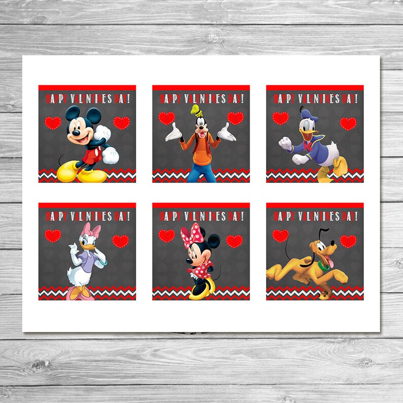 Mickey Mouse Clubhouse Valentine's Day Cards Chalkboard / Mickey Mouse ...