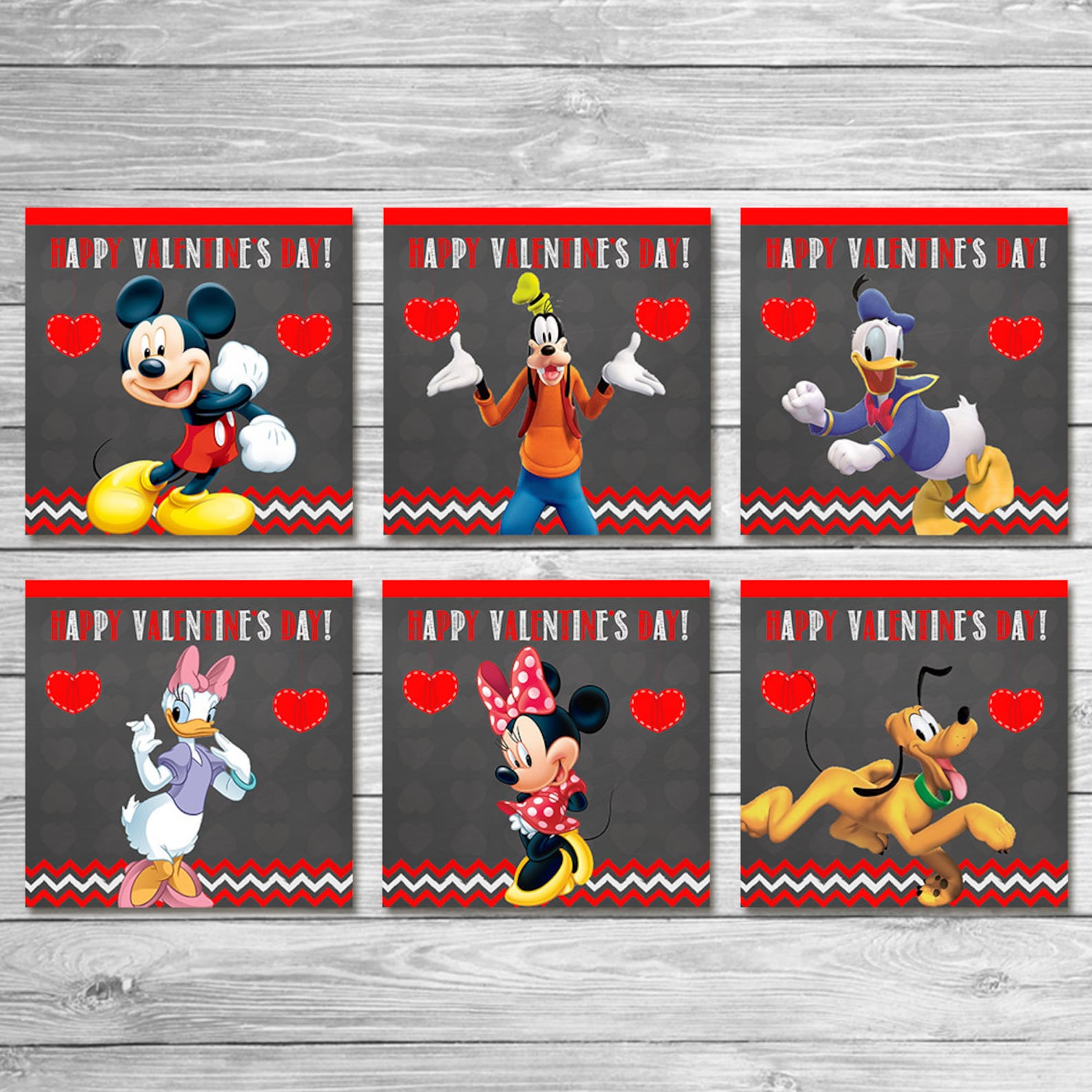 Mickey Mouse Clubhouse Valentine's Day Cards Chalkboard / Mickey Mouse ...