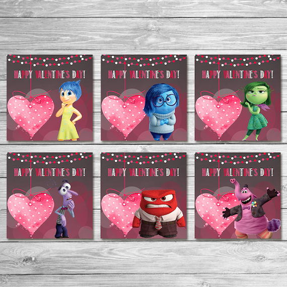 Inside Out Valentine's Day Cards Chalkboard / Inside Out - Etsy