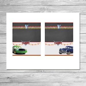 Disney Cars Food Tents Chalkboard Set 2 - Cars Food Labels - Disney ...