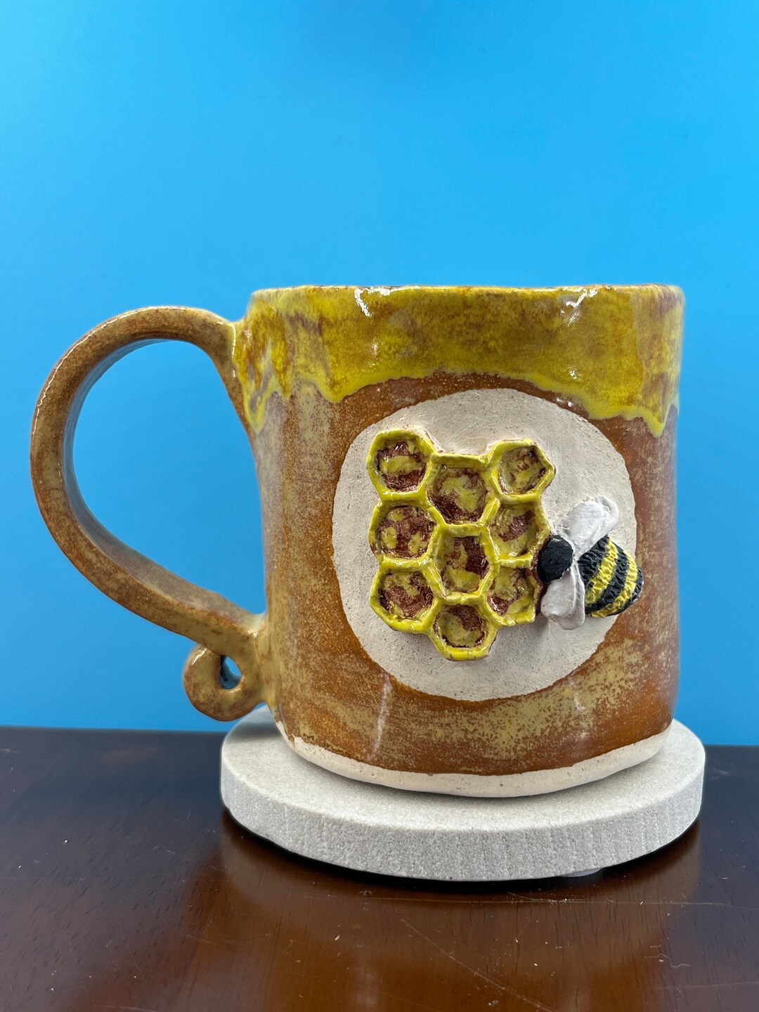 Handmade Beehive Mug, Unique Clay Coffee Cup - Etsy