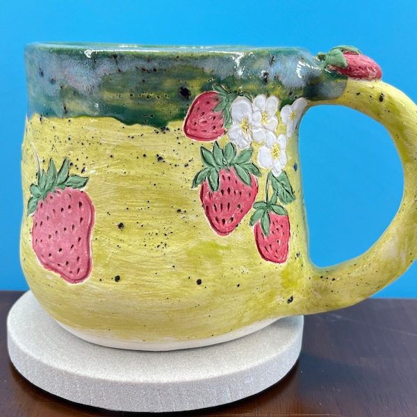 Strawberry Mugs - Etsy
