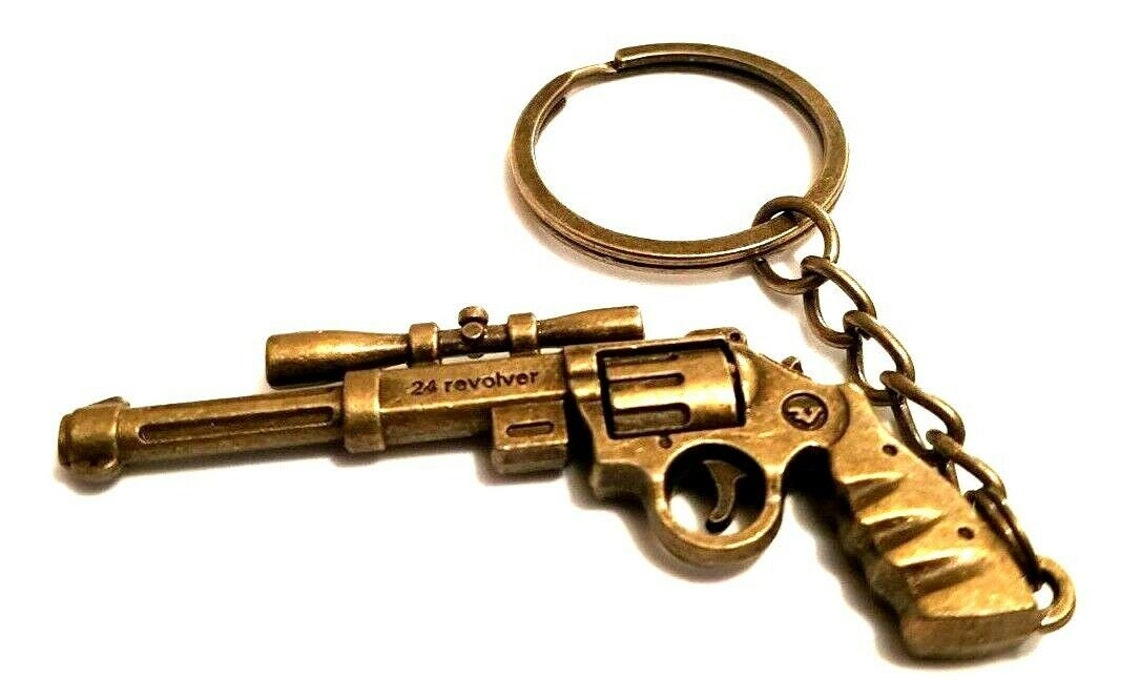 24 Revolver Model Gun Keychain Pistol Keyring Shooter Bag | Etsy