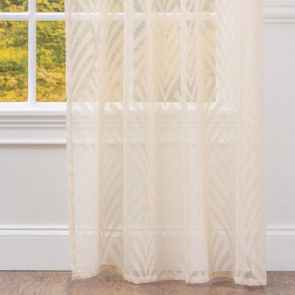 Sheer Curtains With Leaf Pattern - Etsy