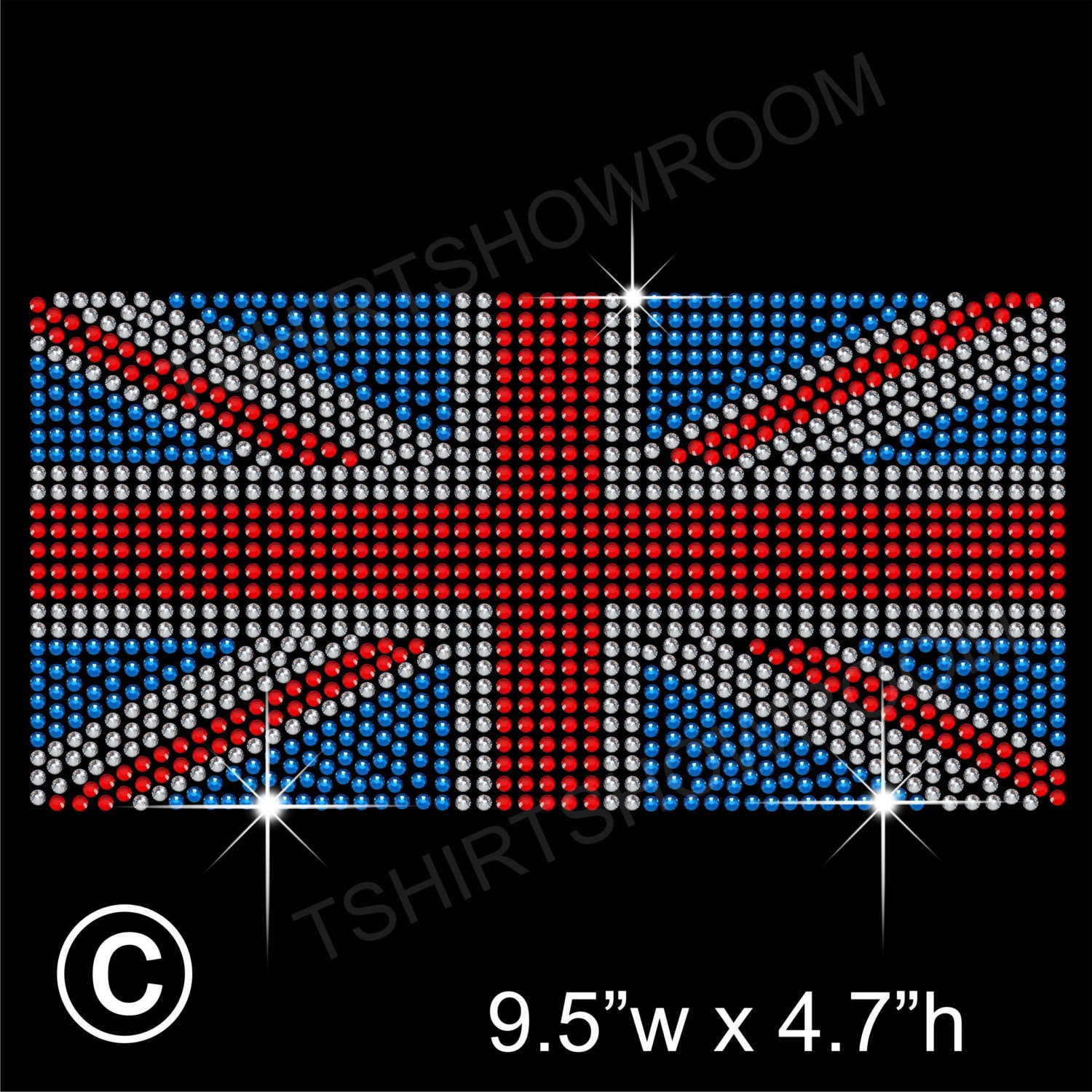Union Jack British / UK Flag Rhinestone Hotfix Transfer - Etsy UK