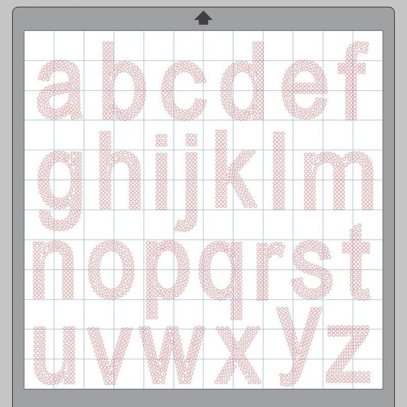 Download All 26 Letters 2.5 Inch High Using SS6 Rhinestones | Etsy