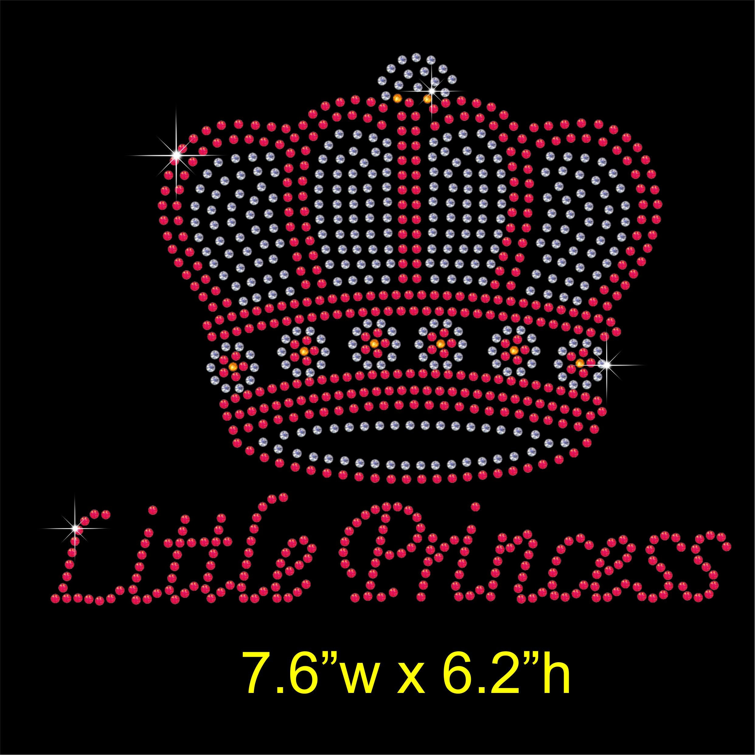 Little Princess With Royal Crown Rhinestone Hotfix Transfer Iron-on ...