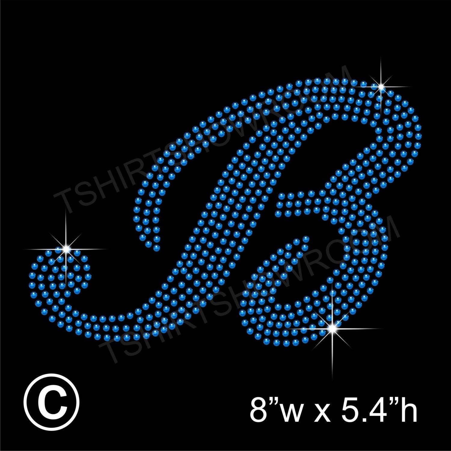 Big Artistic Letter Rhinestone/diamante Transfer Hotfix Iron - Etsy