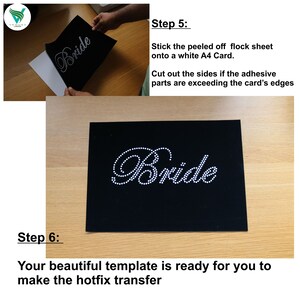 5 X Sheets (33cm X 21cm) of Sticky Back Flock Rhinestone Template ...